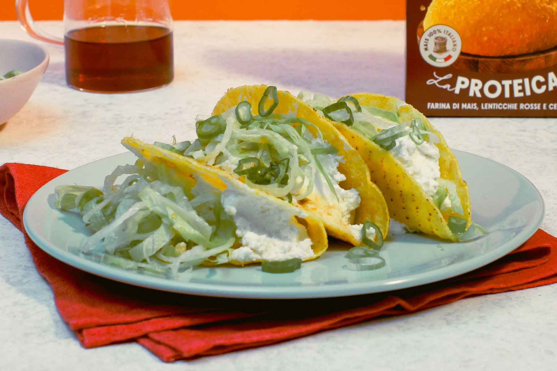 Tacos di polenta con insalatina e ricotta - Ricetta - Polenta Valsugana