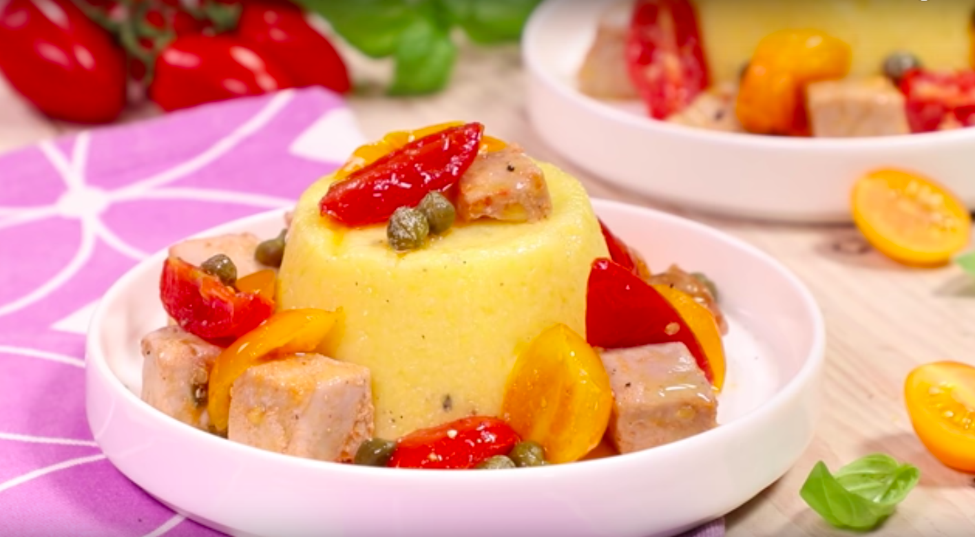 Sformatino di Polenta Valsugana con pesce spada - Ricetta - Polenta ...
